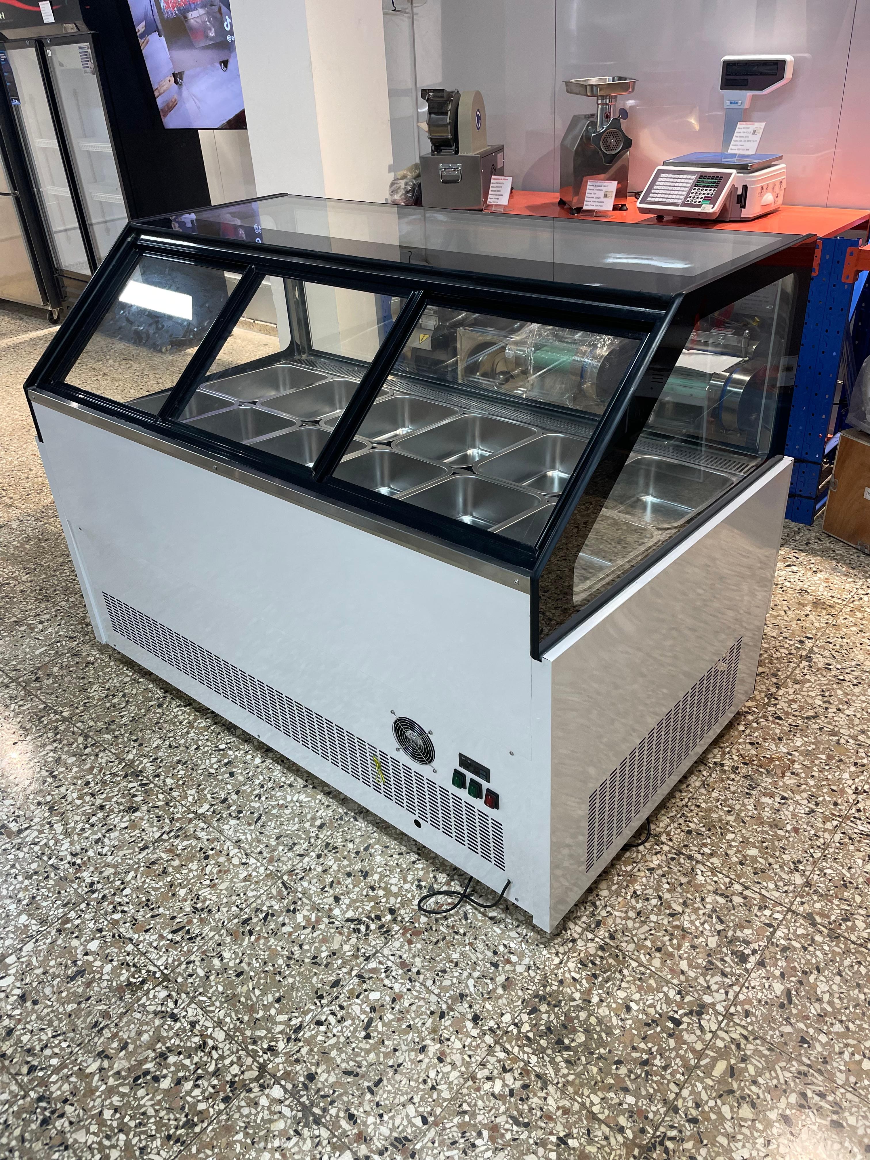Vitrina fria freezer exhibidor para helado duro cremoso | La Pulga Virtual